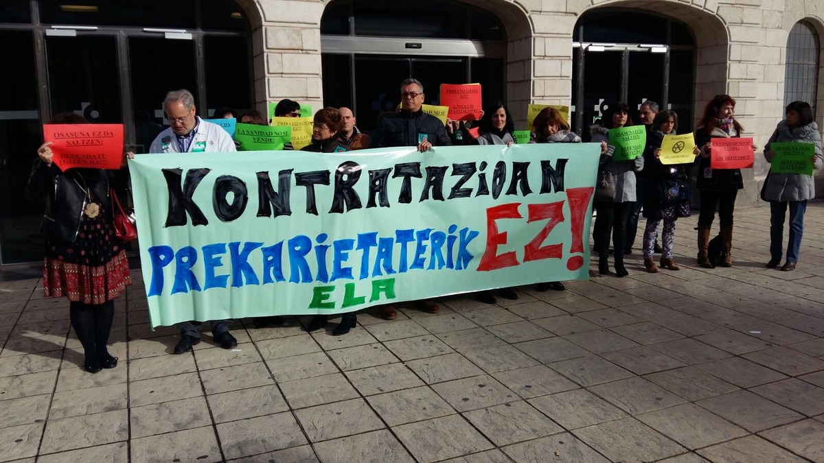 Osakidetzaren behin-behineko enpleguaren tasa %35 ingurukoa da — ELA ...